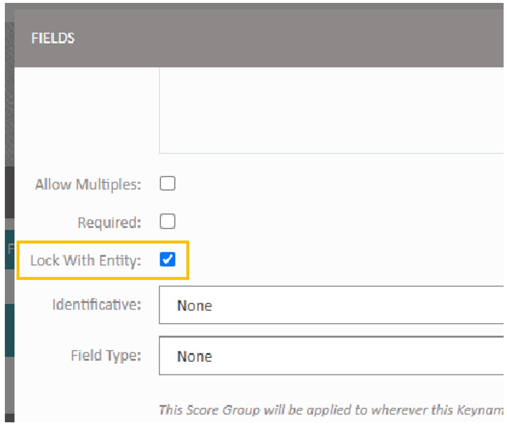 Ability to LOCK fields at entity level - compliance, due diligence, KYC ...
