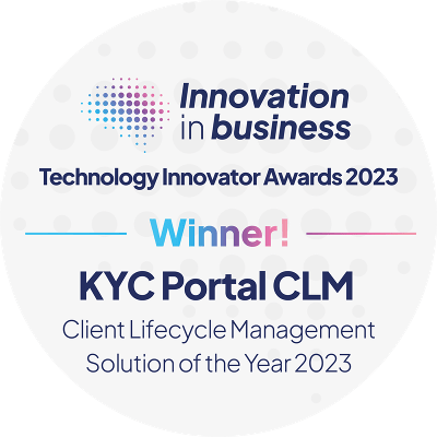 KYC Portal CLM has won an award at the Technology Innovator Awards 2023 ...